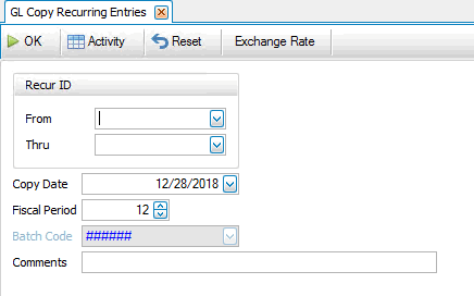 Copy Recurring Entries